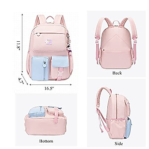 LANSHIYA Cute kids Backpack for Girls Elementary School Students Casual Daypack Lightweight Outdoor Bookbag for Teens