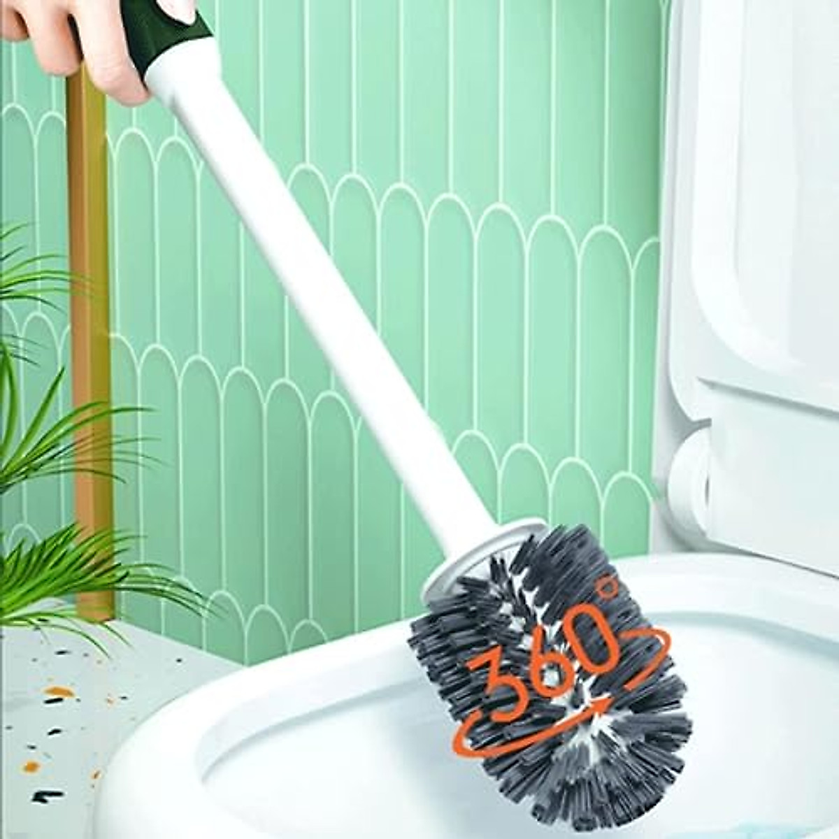Plastic Toilet Bowl Brush Wall Mounted Floor Toilet Brush Modern Stylish Toilet Cleaner Brush Toilet Brush and Holder Set