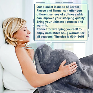 VEJESIME Faraday Blanket, EMF Protection Blanket for Pregnant and Newborn Baby, Protective Belly Pregnancy Baby Blanket, Warm Flannel Berber Fleece (50"x60")