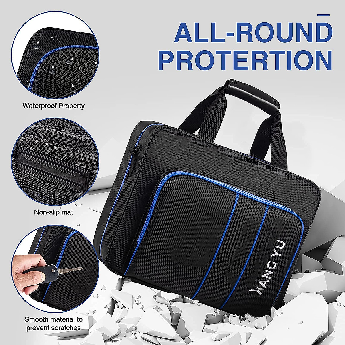 Storage Carrying Case for PS5 Accessories, Waterproof bag for Sony Playstation 5 Digital Edition/Ultra HD Game Consoles ,Storage Controllers, headset, base, remote control and cables.