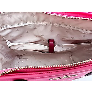 Kate Spade Chelsea Medium Top Zip Satchel Crossbody Nylon Pink Dahli Multi