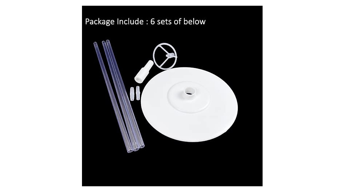 6 Set Balloon Column Kits, 43inch Tall Height Adjustable Reusable Clear ...
