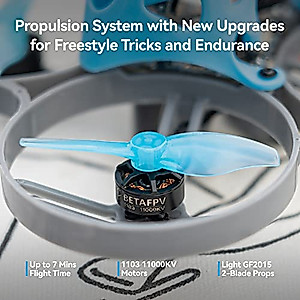 BETAFPV Meteor85 2S Brushless Whoop Drone Quadcopter for FPV Freestyle Flight Indoor Outdoor Fly Up to 7 Minutes with F4 1S 12A AIO Flight Controller 1103 11000KV Motor 2015 2-Blade Propeller-Frsky