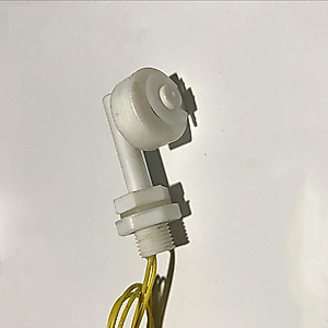 Taidacent 5 Pcs PP Polypropylene Float Switch Water Level Sensor Liquid Level Switch Low Pressure Side Mounted Right Angle Float Switch for Water Tanks Pumps Ponds Basement Alarms and Boats