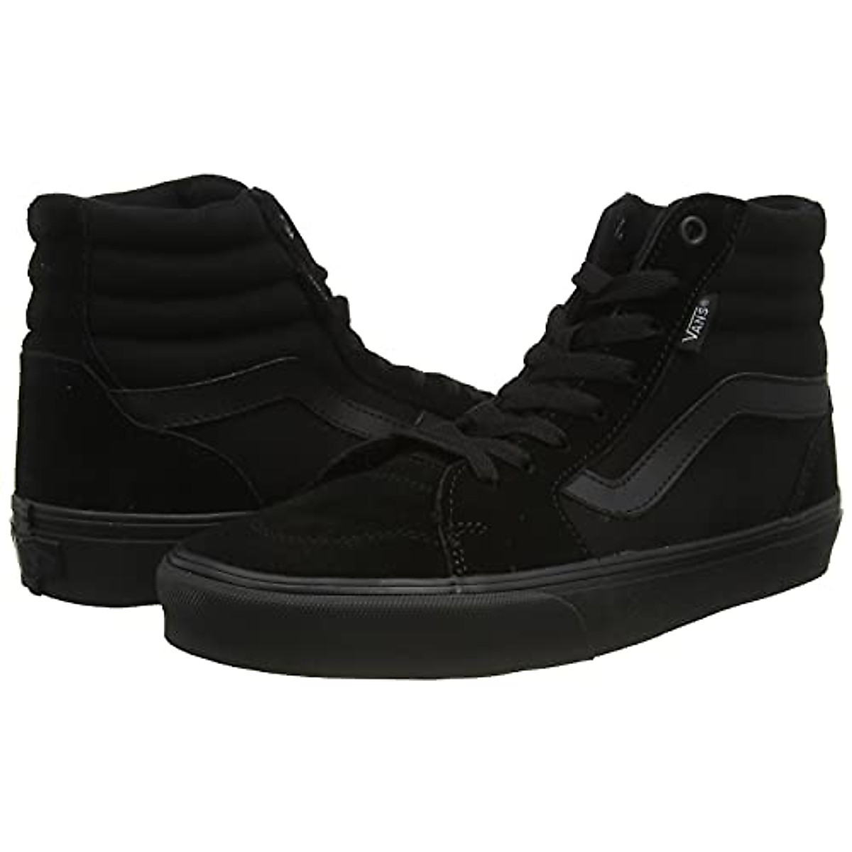 Vans Men's Hi-Top Trainers Sneaker, Suede Canvas Black Black, 10.5