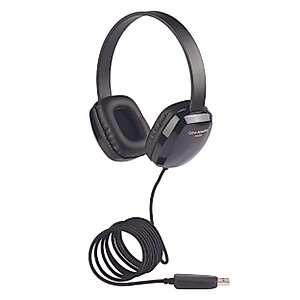 Cyber Acoustics USB Stereo Headphones for PCs and Other USB Devices in The Office, Classroom or Home (ACM-6005)