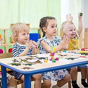 40 Pieces Dinosaur Cutouts Dinosaur Classroom Decorations Dinosaur Wall Decals Bulletin Board Set for Kids Birthday Present, Dinosaur Party School Playroom