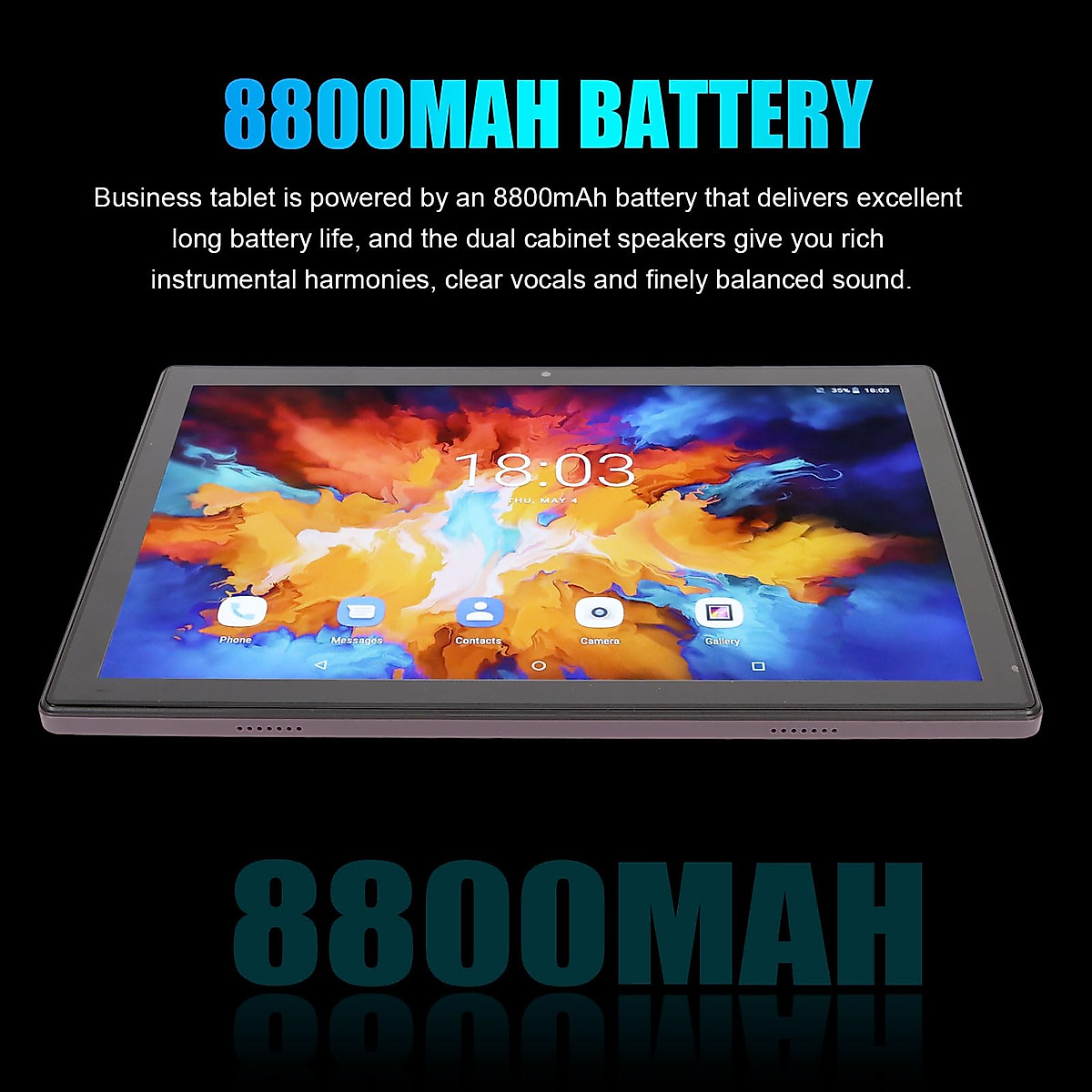 Acogedor Android Tablet PC, 10.1 inch Tablets 12GB RAM 256GB ROM, MT6750 Octa Core CPU, 4G LTE, 1920x1200 IPS HD Touchscreen, GPS, 8800mAh Battery, Bluetooth (US Plug)