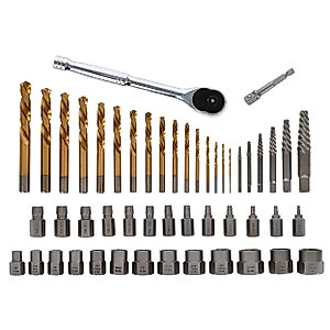 ABN 50pc Screw Bit Extractor and Assorted Drill Bit Kit - Damaged Screw Extractor Impact Bits with Bolt Extractor Set