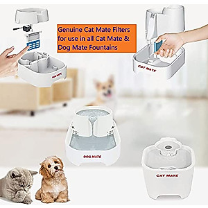 Cat Mate 6-Pack Replacement Fountain Filter Cartridges (Compatible with all Cat Mate / Dog Mate Fountains)