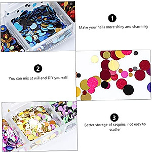 FOMIYES Acrylic Nail Set Bling Decor Kit De Manicura Glitter Flakes Nail Art Sequins Nail Shining Pieces Nail Art Accessory Nail Decoration Nail Flakes Confetti Nail Polish Decorate Flash