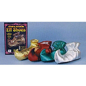 Forum Novelties Women's Deluxe Costume Cloth Elf Shoes, Gold, One Size