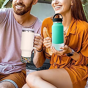 HEYSKAY 2pcs Protective Flask Silicone Boot Base for Stanley Quencher Adventure 40oz & Stanley IceFlow 20oz 30oz Tumbler, and Compatible with 12oz-24oz Hydro Sport Water Bottles