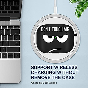 Youtec for Airpods Pro 2nd Generation Case 2022, Don't Touch Me for Airpods Pro 2 Cover with Keychain Soft Cute Shockproof Cover for Women Men Compatible Apple AirPod Pro 2, Black