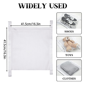 2 Pack Shoe Dryer Rack inside Dryer, 16.3x16.3 Inch, Shoe Dryer Bag, Sneaker Dryer Bag with Zipper and Strap for Most Dryers Door