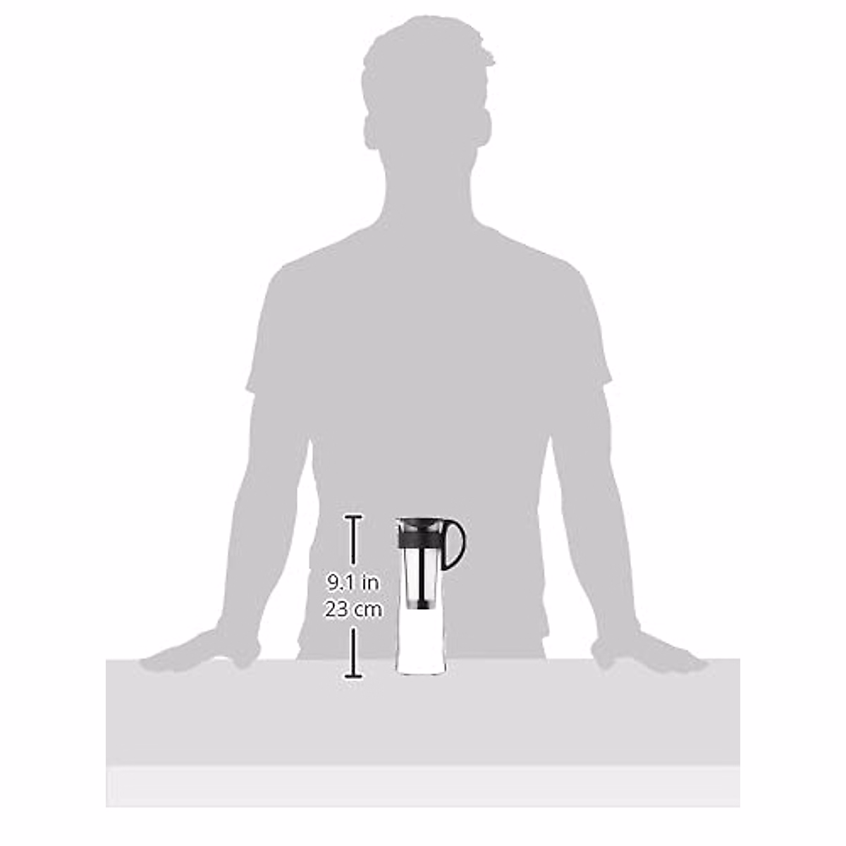 Hario Mizudashi Cold Brew Coffee Pot Cold Brew Coffee Maker 1000mL, Black