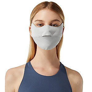Breathable UV Face Covering UPF 50+ Women Summer Mask Eye Protection Washable Reusable Sunscreen Sports Face Cover SLN3M072 Grey