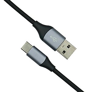 Buliter 2Pack(3FT+6FT, Black) USB A to Type C Cable, Type-C 3A Fast Charge QC3.0 Durable Nylon Braided Charger Cable Compatible with Samsung Galaxy S22 S21 S20 LG iPad