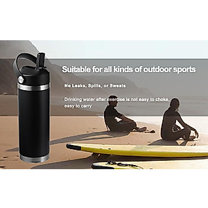 Aoitoque Straw Lid for Yeti Rambler 18 26 36 64 oz, Lids with Straw for Yeti 18oz 26oz 36oz 64oz Rambler, Replacement Cap for Yeti Rambler with 2 Straws and 1 Brush