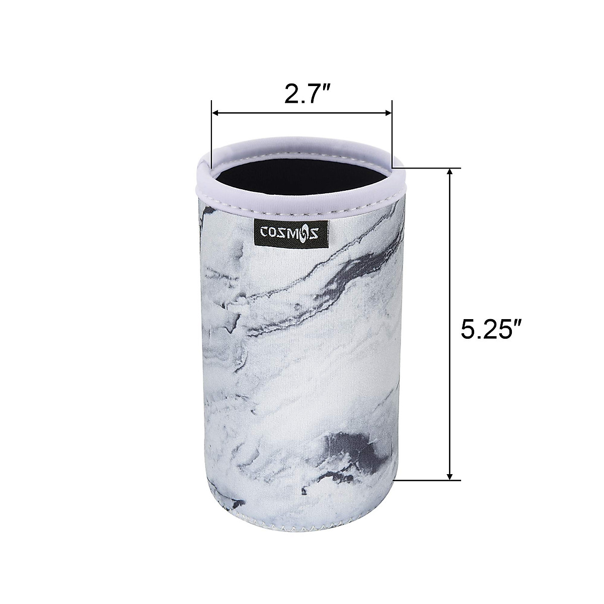 CM Soft Neoprene 16 Fl Oz Can Sleeves Insulators Can Covers for 16 Fluid Ounce Energy Drink & Beer Cans, Marble Pattern, 4 Pcs