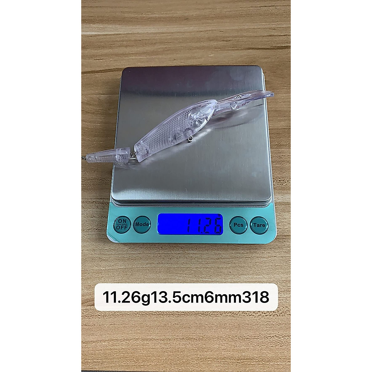 10PCS Unpainted Lure Blanks 11.26g 13.5cm with 6mm Free Fishing Eye Crankbait Simulation Blank Body Clear Hard Baits Trout Salmon Minnow Lure Popper Lures Topwater Freshwater 6mm 318