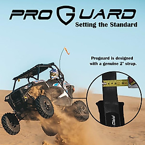PROGUARD Black 4 Point Harness 2" Straps for Off Road Vehicle, ATV, UTV, Go Kart, Buggy, Side by Side, & Rock Bouncer (Two Pack)