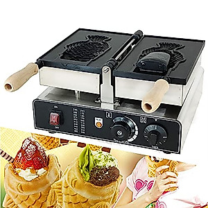 Veloqua 110V Commercial Taiyaki Waffle Maker Stainless Steel Commercial Taiyaki Waffle Maker Machine Great choice for bakeries, restaurants, kiosks, canteens, etc.