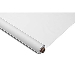 Premium Quality Plastic Table Cover Banquet Rolls 40" X 300' (White)