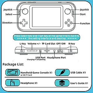 Handheld Game Console 3.5inch Mini Retro Gaming Player 700 Classic Games Rechargeable Game Consoles Box for Kids Boys Children (Turquoise)