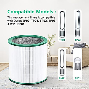 EGR Replacement Air Purifier Filter for Dyson Tower Purifier Pure Cool Link TP01, TP02, TP03, BP01. Compatible with Dyson HP01, HP02, DP01 Desk Purifiers
