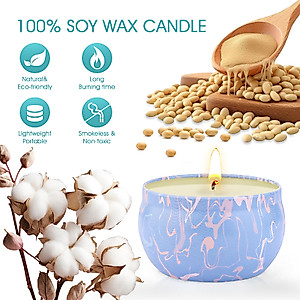 Candle Gifts,Scented Candles Christmas Gift Set for Women, 4 Pack Aromatherapy Candles for Home Scented, Natural Soy Wax Candles Gift Set for Birthday, Mother's Day, Christmas, Valentine's Day