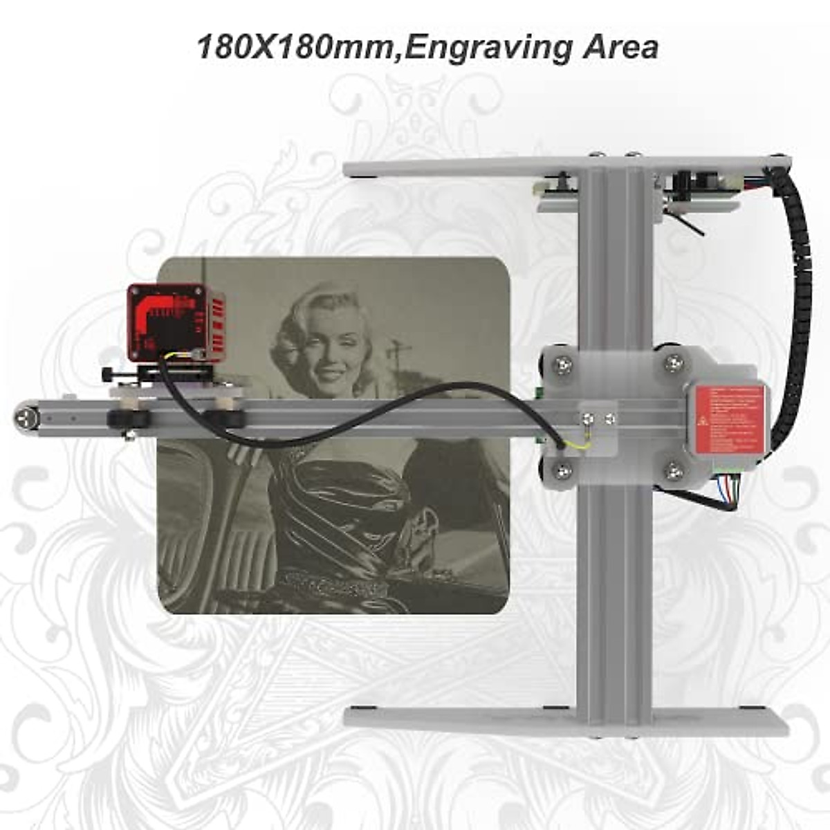 Aufero Portable Laser Engraver, Mini Laser Cutter and Engraver Machine for Wood and Metal, 32-bit Motherboard LaserGRBL(LightBurn), Eye Protection Fixed-Focus, 7.1'' x 7.1'' DIY Engraving Area(LU2-2)