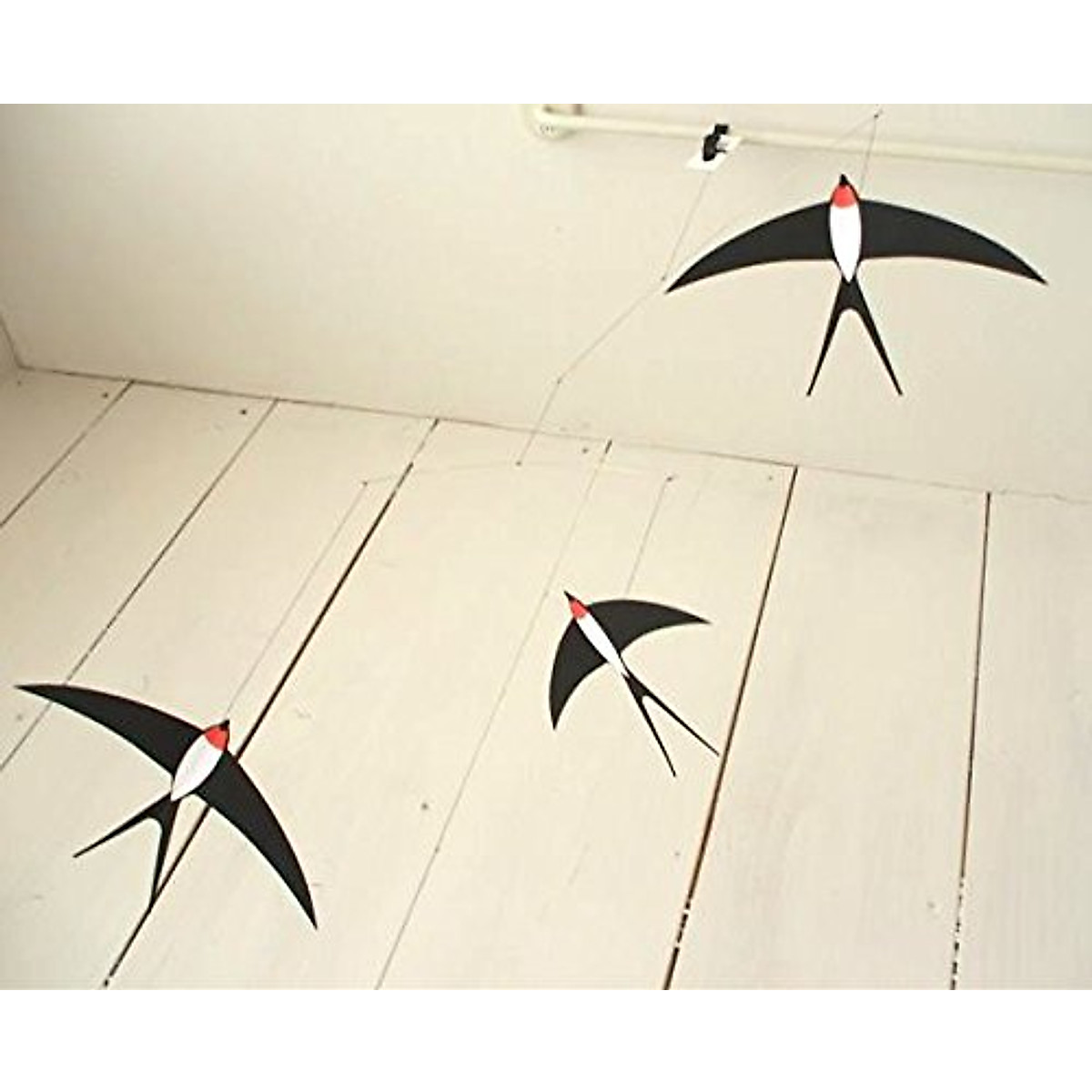 3 Swallow Hanging Mobile - 20 Inches - High Quality - Handmade in Denmark by Flensted