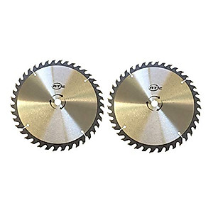 9" 40 Tooth Carbide Tip General Purpose Wood Cutting Circular Saw Blade with 5/8" Arbor (2 Pack)
