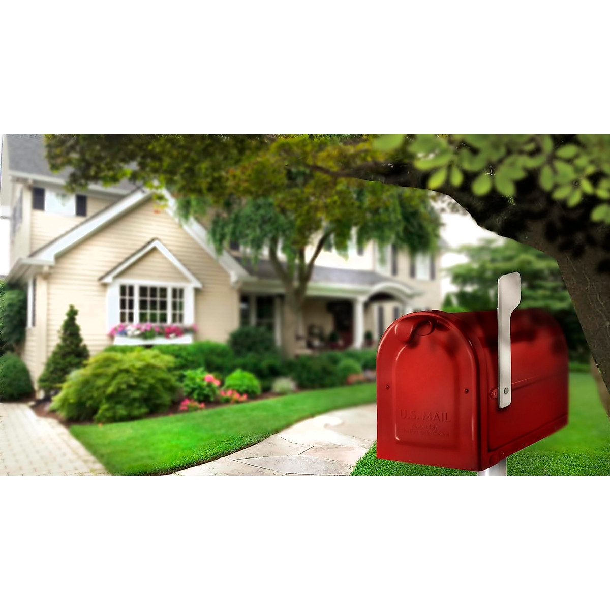 ARCHITECTURAL MAILBOXES 7600R MB1 Mailbox, Medium, Red
