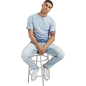 Hanes Men's Originals Short-Sleeve, Garment-Washed T-Shirt Dye, Saltwater Ombre