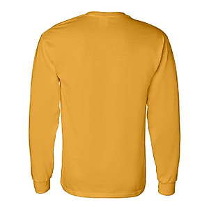 CreateMyTee | Emporia State University Long Sleeve T-Shirt (Gold, Large)