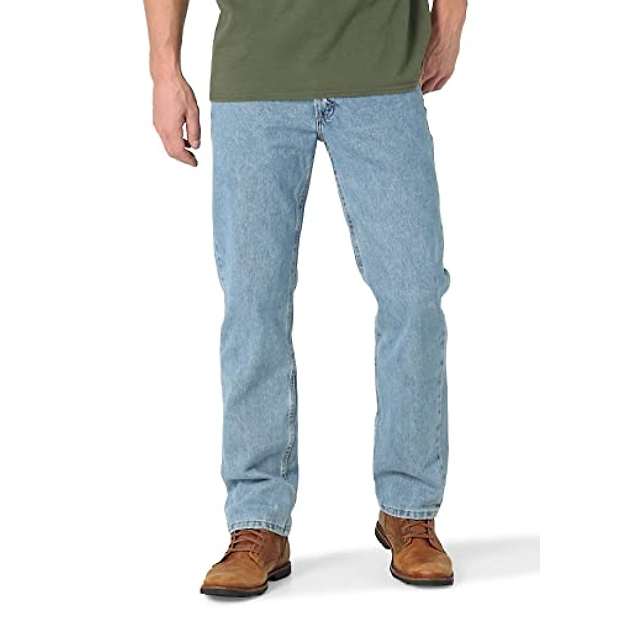 Wrangler Authentics Men's Classic 5-Pocket Regular Fit Cotton Jean, Light Stonewash, 34W x 32L