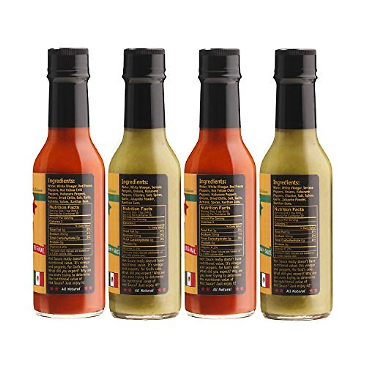Gringo Bandito Hot Sauce, Variety Pack, 5 oz (Pack of 4)