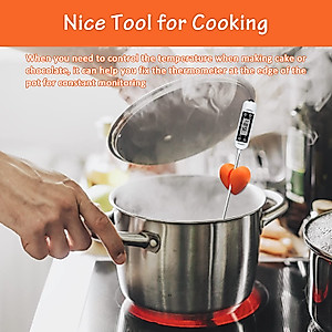 Windspeed Thermometer Pot Clip Holder(No Thermometer Include), 2Pcs Candy Thermometer Pot Clip Holder for Digital Thermometer Holder for Candle Soap Jam Candy Milk Chocolate Cooking