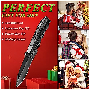 RoverTac Pocket Knife Tactical Folding Multi Tool Knife with Pliers Bottle & Can Opener 9-Pack Screwdrivers Liner Lock Nylon Sheath Perfect for Camping Survival Hiking