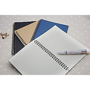 Spiral Notebook, 4 Pcs A5 Craft Softcover 8mm Ruled 4 Color 60 Sheets -120 Pages Journals for Study and Notes (A5-4 Color Lined)