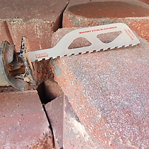 9-Inch Brick, Masonry, Aerated Concrete, Engineered Stone Cutting Reciprocating Saw Blade - Caliastro 2-Pack