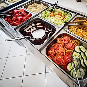 Tyminin 8 Pieces Stainless Steel Buffet Serving Spoon, Large Serving Tablespoons, Silver Serving Spoons Set