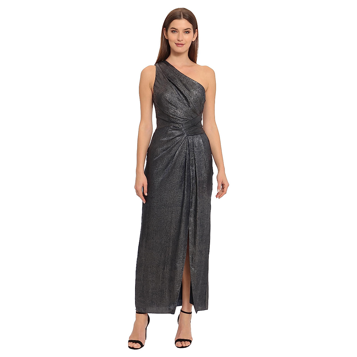 Maggy London Women's Holiday Sequin Dress Event Occasion Cocktail Party Guest of, Navy/Silver