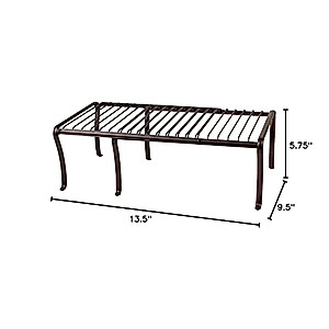 Spectrum Diversified Ashley Shelf Sturdy Steel Wire Storage Shelf & Cabinet Organizer, Expands to Fit Kitchen & Bathroom Cabinets, Rust-Resistant Finish, Bronze