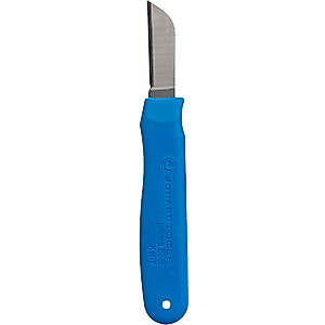 Jonard KN-7 Ergonomic Cable Splicing Knife with Thermoplastic Rubber Handle, Blue, 6-1/4" Length