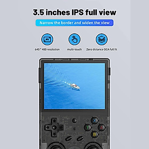 DWIU RG353V 256G Handheld Game Console, 3.5-Inch Linux/Android11 System Portable Game Console with 35000 Games, Retro Handheld Video Games Player Games Gifts for Kid Adult (Screen Touch)