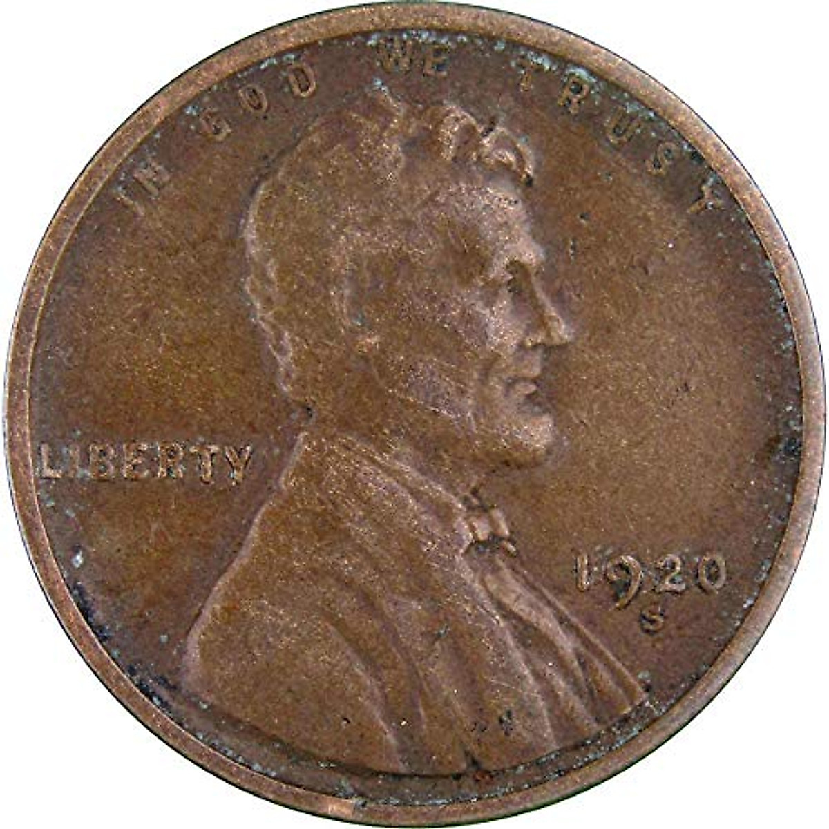1920 S Lincoln Wheat Cent VF Very Fine Bronze Penny 1c Coin Collectible