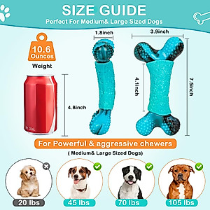 FRLEDM Dog Toys for Aggressive Chewers Indestructible Dog Toys Durable Dog Chew Toys for Large/Medium Breed, Real Bacon Flavored Best Dog Toys to Keep Them Busy